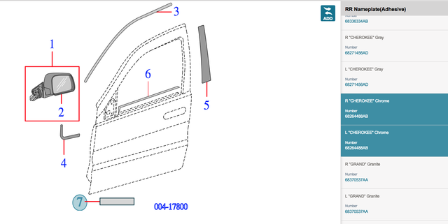 Door Emblem Mopar 68264488AB fits 18-21 Jeep Grand Cherokee for sale ...