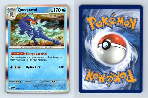 Quaquaval #54/198 Scarlet & Violet Rare Holo Pokemon 2023 TCG Card | eBay