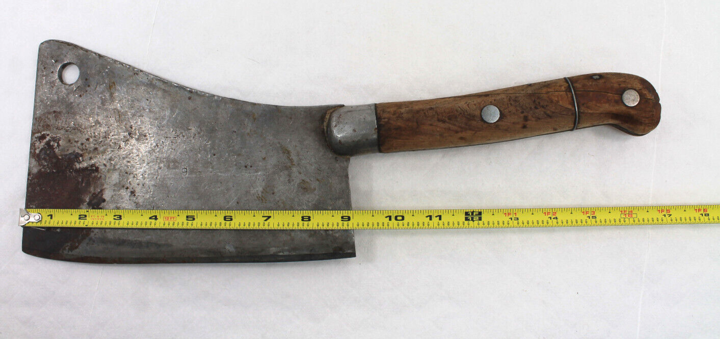 LARGE Vintage Wm Beatty & Son Chester Pa Meat Cleaver Butcher's Knife ...