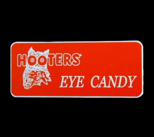 Eye Candy Hooters Uniform Name Tag Halloween Costume Showgirl Celebrity ...