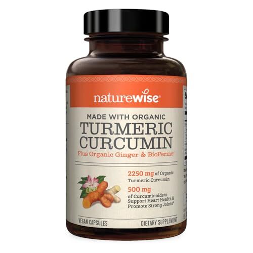 NatureWise Curcumin Turmeric 2250mg 95% Curcuminoids & BioPerine Black ...