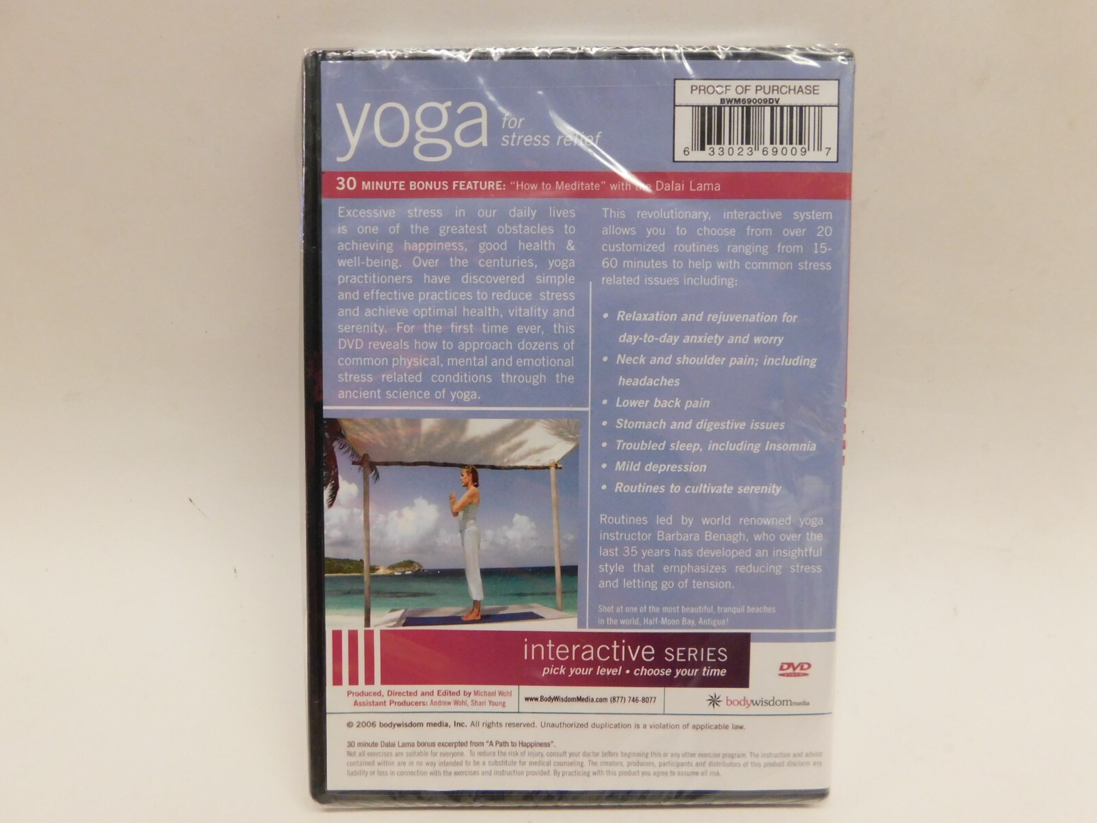 New BodyWisdom Yoga For Stress Relief Interactive Series DVD ...