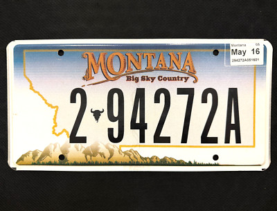 2016 Montana License Plate 2-94272A ..... BIG SKY COUNTRY / CASCADE ...