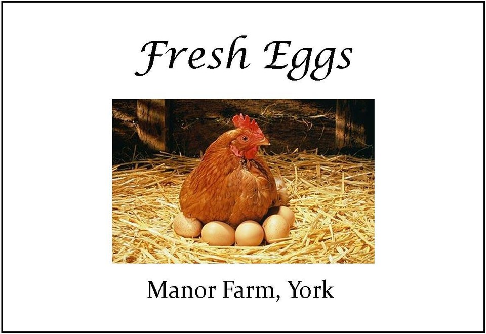 LARGE PERSONALISED CHICKEN HEN EGG BOX LABELS 8 Per Sheet | eBay UK