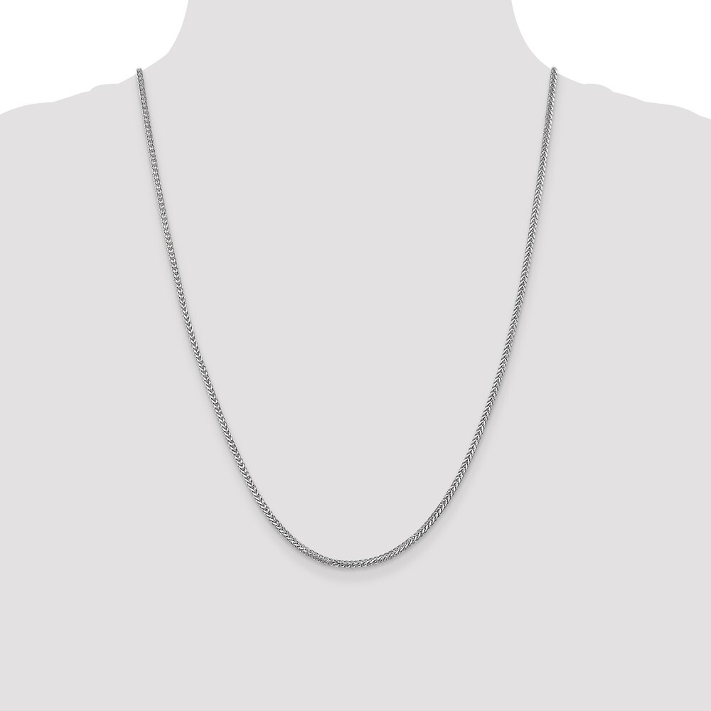 24" 14K White Gold 2mm Franco Chain Necklace | eBay