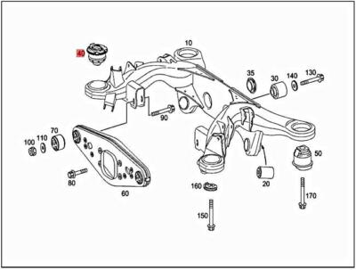 Genuine MERCEDES BBDC C219 R230 S211 W211 Rubber bushing 2113511442 | eBay