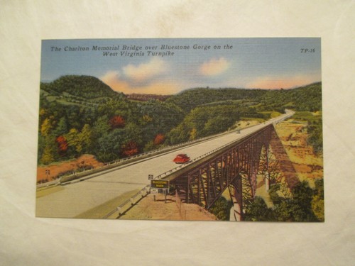 West Virginia Postcard Charlton Memorial Bridge Bluestone Gorge ...