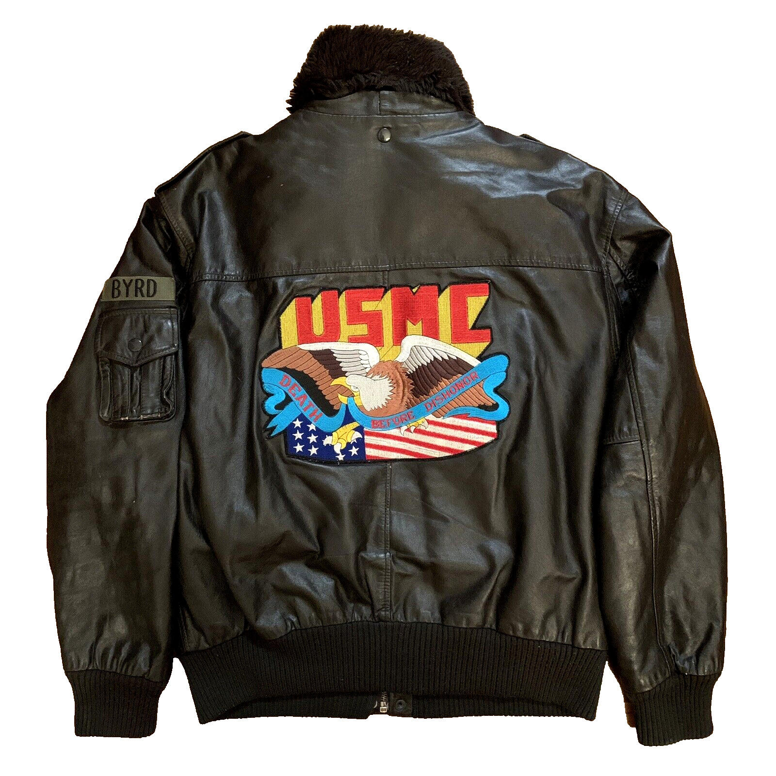 USMC Marines Operation Iraqi Freedom Leather Bomber P… - Gem