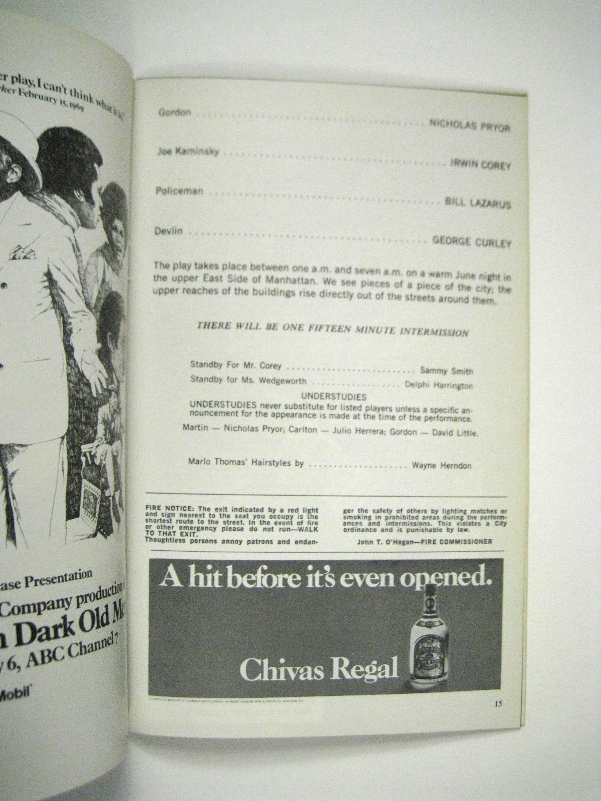 Thieves Playbill 1974 Longacre Theatre Marlo Thomas Richard Mulligan ...