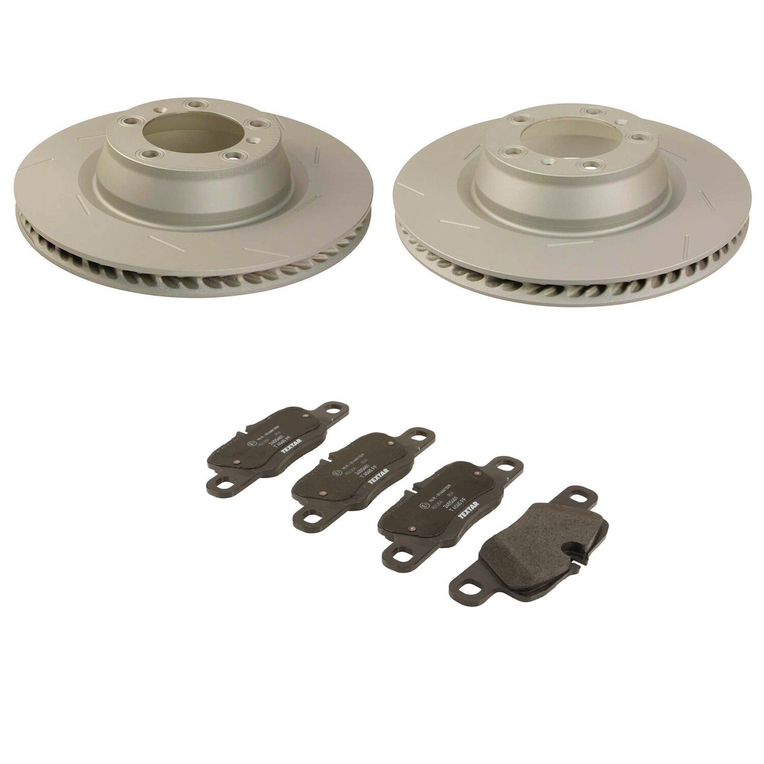 SHW Performance OEM Rear Brake Disc Rotors Textar Pads Kit for Porsche ...