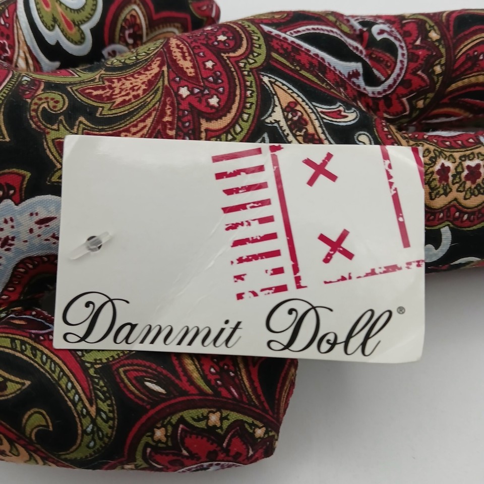 Original Dammit Doll Red Green Black Paisley Print Stress Releif 13 ...