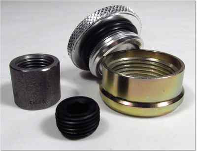 Weld-on Steel Filler Neck & Drain Plug - Rearend - Gas Tank - Aluminum ...