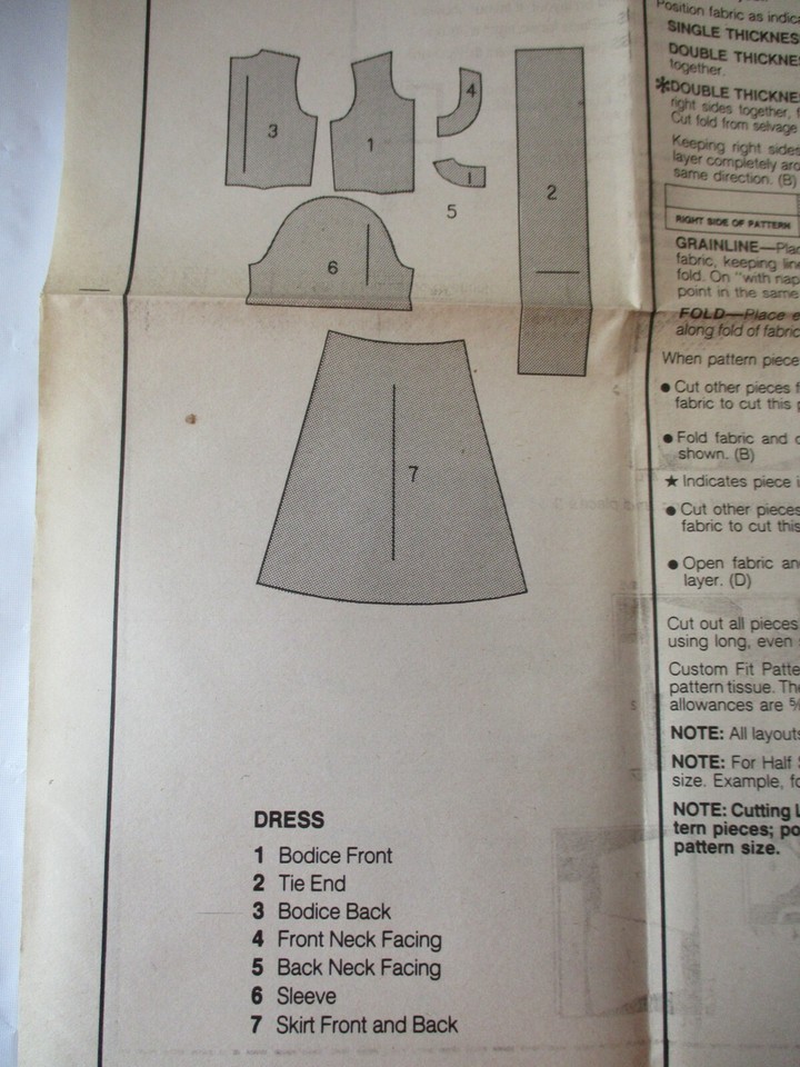See & Sew Butterick Pattern 4166 Miss Size A (6-14) Dress Short Sleeve ...