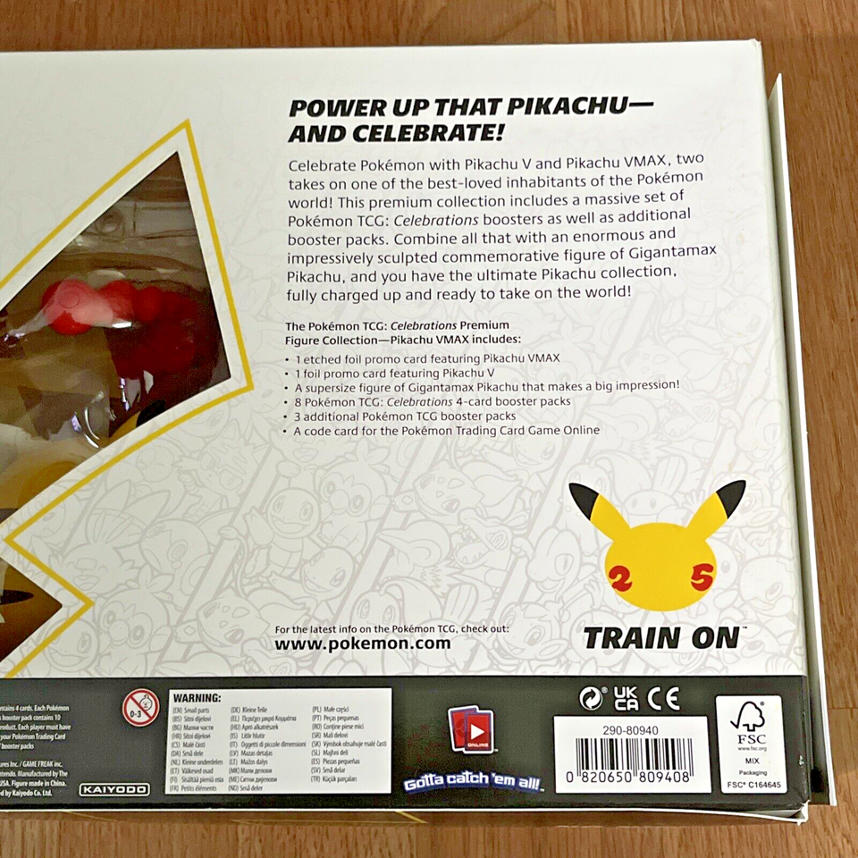 NEW SEALED Pokemon TCG Celebrations Premium Figure Collection Pikachu ...