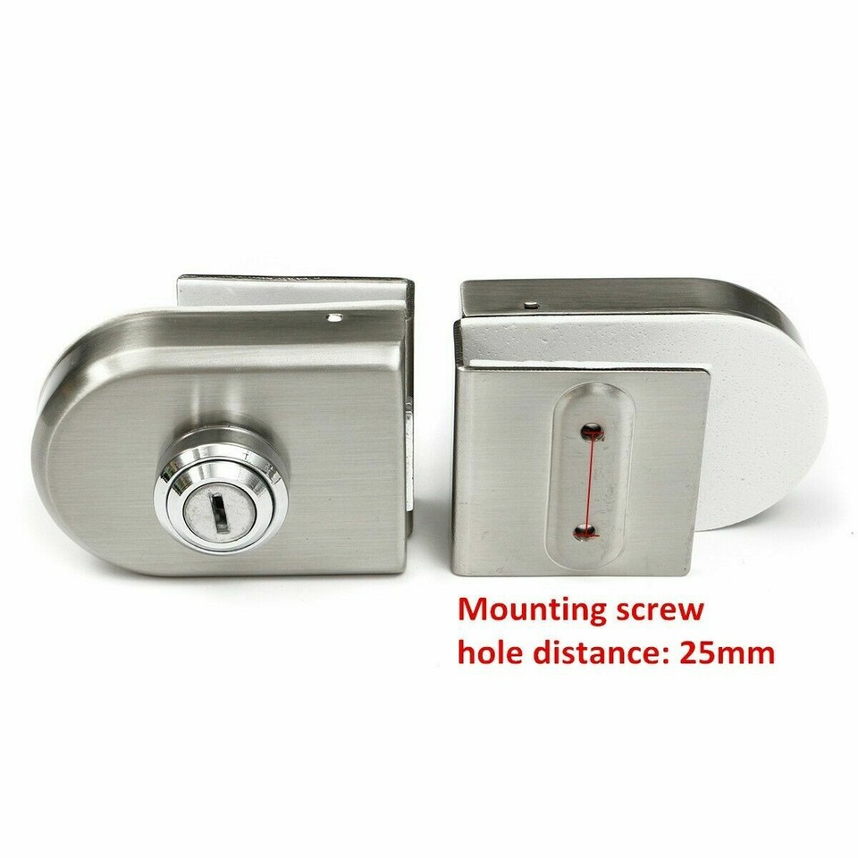 12mm Glass Door Lock Durable Stainless Steel Double Swing Hinges ...