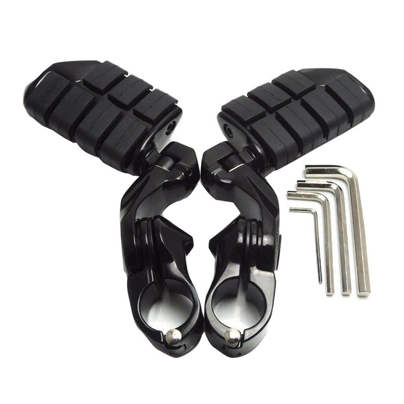 Set Highway Foot Pegs Pedals Crash Bar Clamps For Suzuki Boulevard C50 ...
