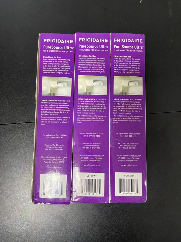 3Packs Of Frigidaire ULTRAWF Pure Source Ultra Water Filter White NEW ...