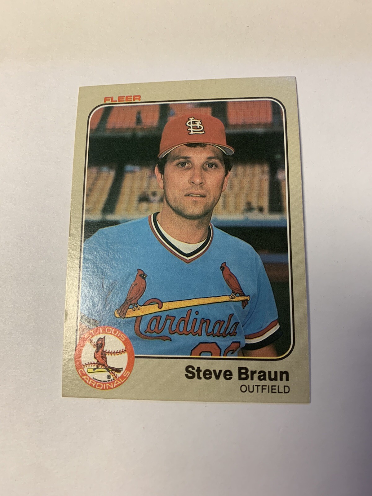 1983 Fleer Steve Braun St Louis Cardinals | eBay