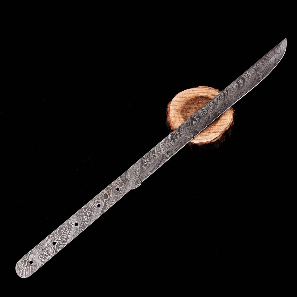 25'' inches CUSTOM MADE DAMASCUS STEEL FULL TANG SWORD BLANK BLADE 2909 ...