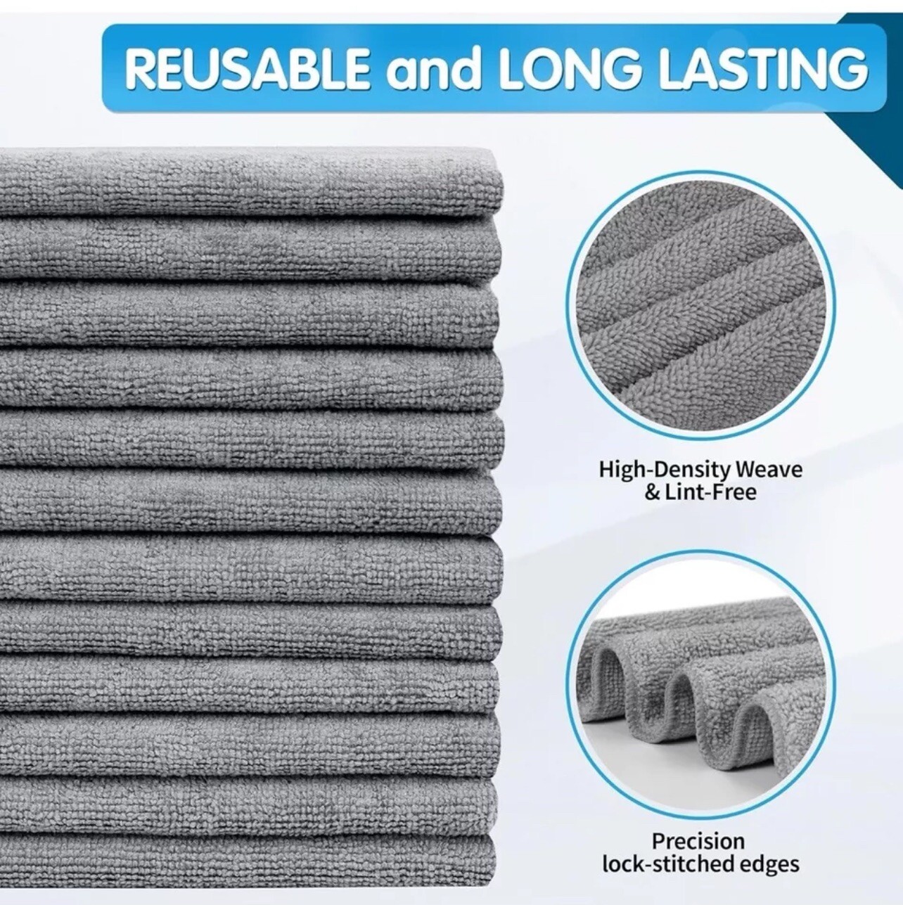 Premium Microfibre Cloths Extremely Soft Super Absorbent 10 Pack | eBay UK