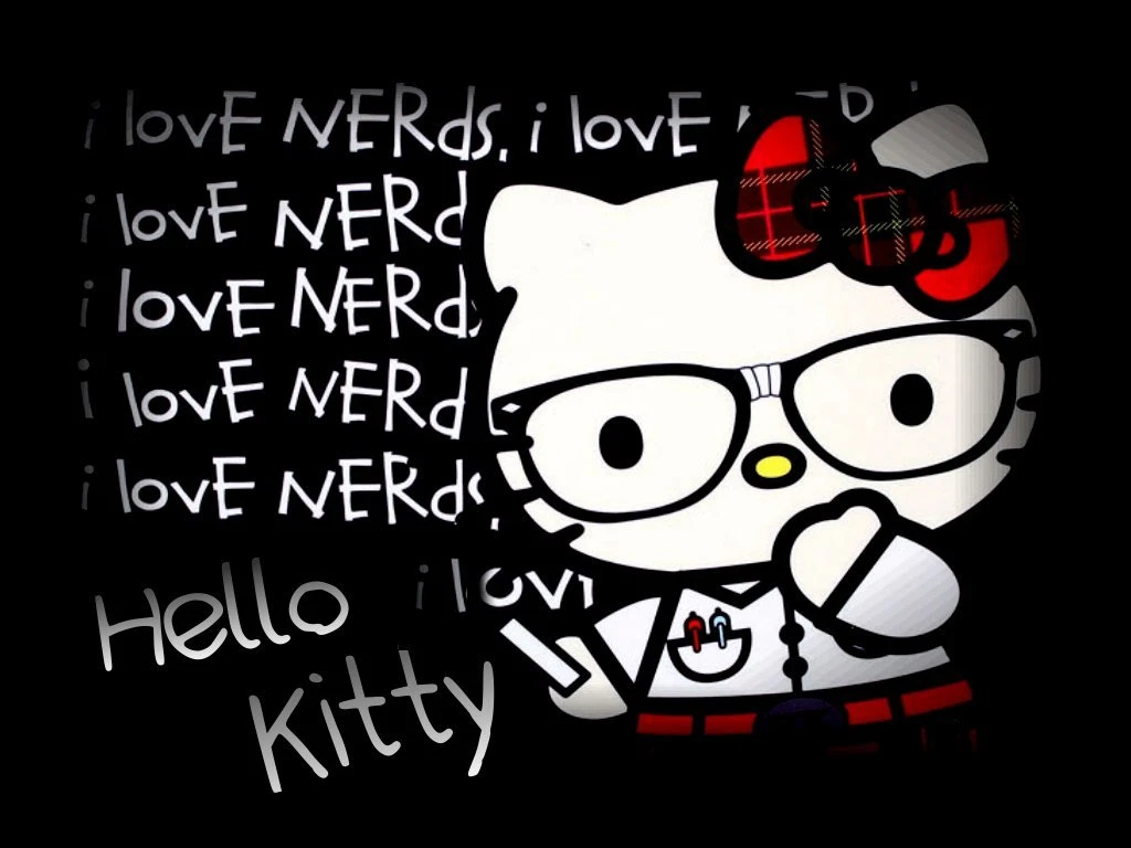 I Love Nerds Hello Kitty Wallpaper