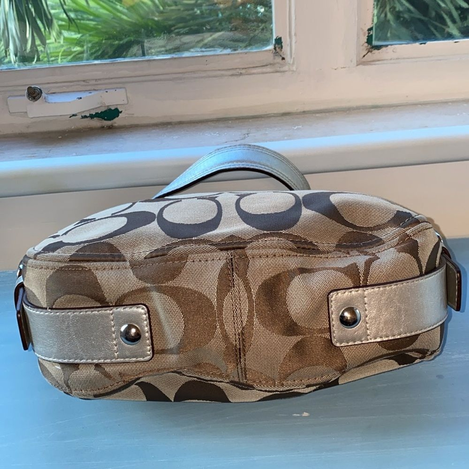 Coach Zoe Signature Shoulder Bag - Gem