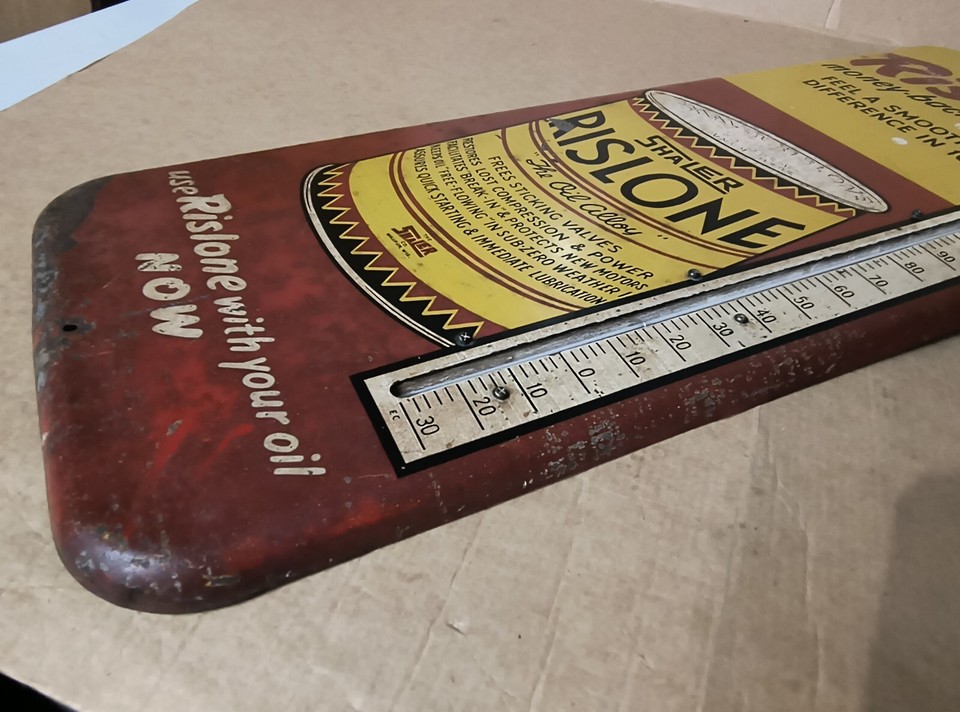 Vintage 1940s Original Shaler Rislone Oil Additive Advertising ...