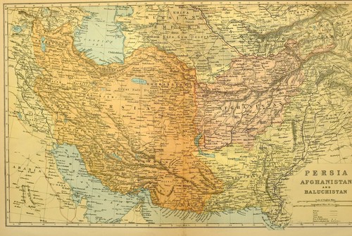1899 MAP PERSIA KHORASSAN AFGHANISTAN BALUCHISTAN MEKRAN KERMAN ...
