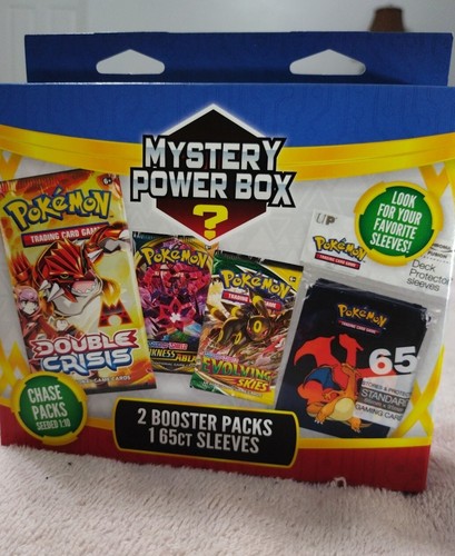 Pokemon Mystery Power Box 2 Booster Packs One 65 Ct Sleeves Chase Packs ...