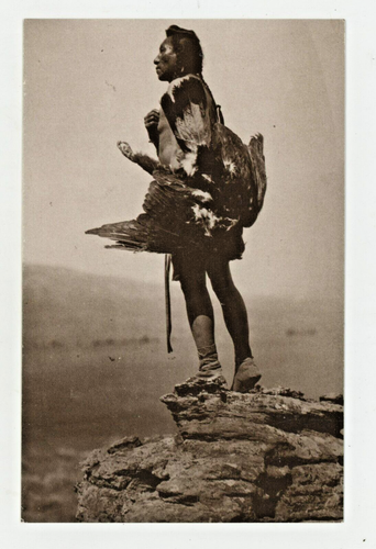 Postcard NATIVE AMERICAN INDIANS "EAGLE CATCHER" UNPOSTED CHROME | eBay