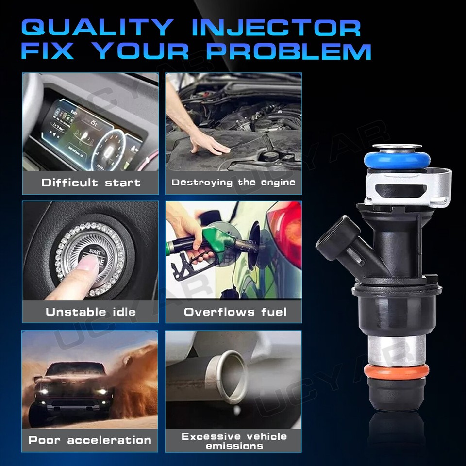 8x Genuine 25317628 Fuel Injectors For GMC Chevrolet 4.8L 5.3L 6.0L A++ ...