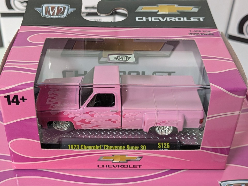 M2 Machines Auto-Club Box PINK 73 Chevy Super 30 Squarebody Dually | eBay