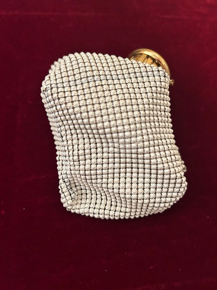 Vtg Whiting & Davis Expandable Gate Top Beaded Mesh Purse Beggars ...