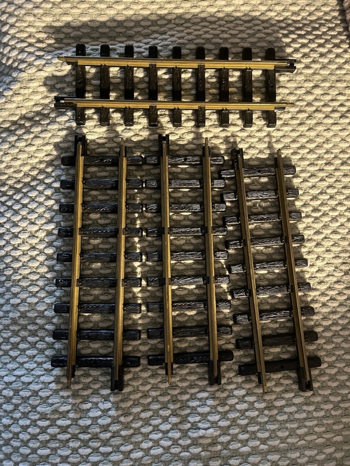 G Gauge New Bright Metal rail straight tracks 4 pieces | eBay