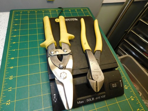 8" DCPA8D Wire Strippers Side Cutters & Stanley Fatmax Straight Cut Tin ...