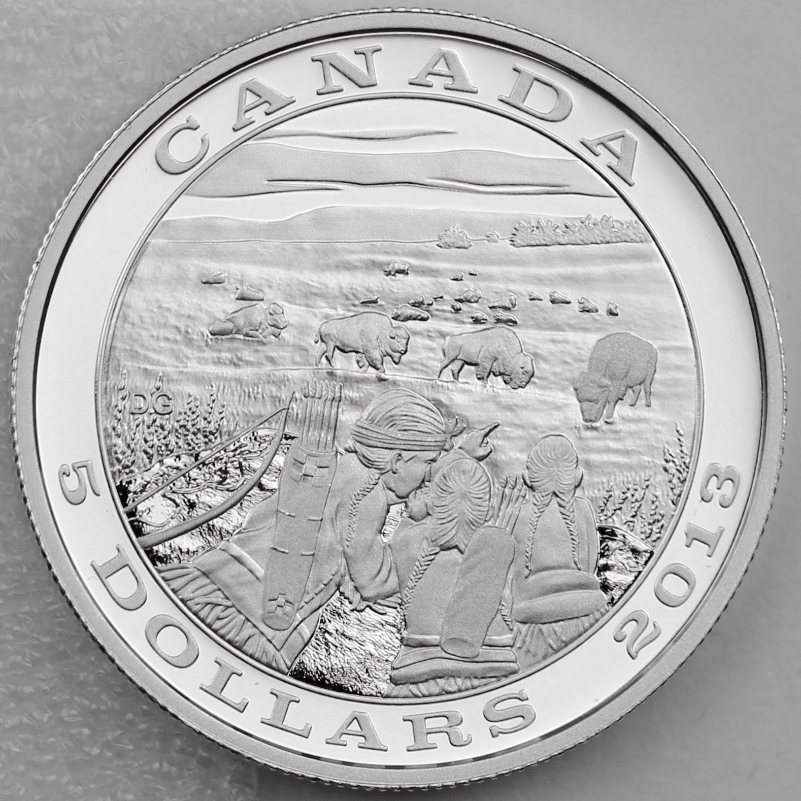 Canada 2013 $5 Bison - Tradition of Hunting Series - Pure Silver Proof ...