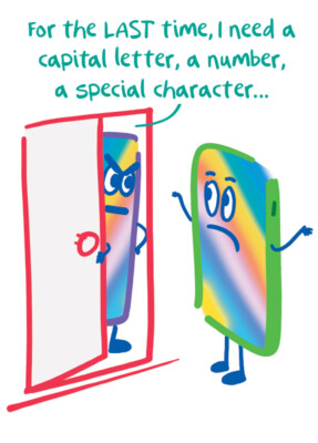 Funny Phone Password Security Greeting Card - Lucilla Lavender Birthday ...