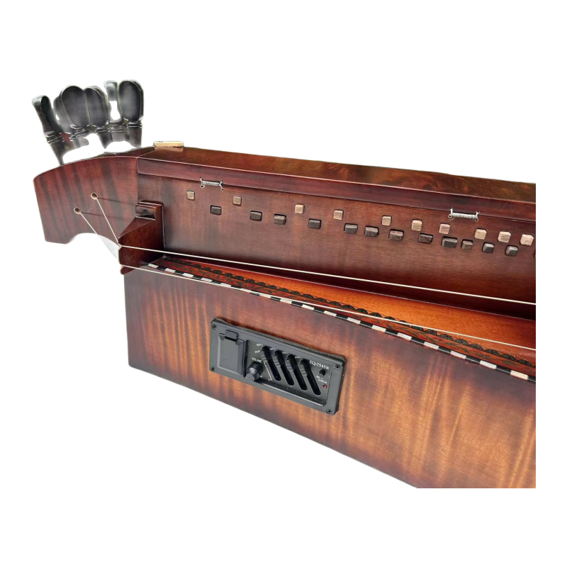 Hand Made 6 strings 24 keys electric Hurdy Gurdy,bird's eye Maple wood ...