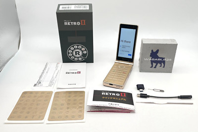 FREETEL MODE 1 RETRO II MD-06P Black Android Flip Phone Smartphone SIM ...