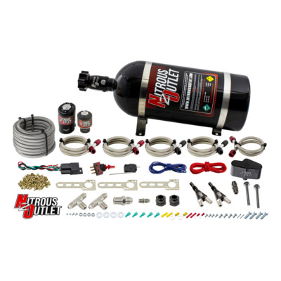 00-10007-15 Nitrous Outlet Dual Nozzle System Fits Nissan 370Z - 15 lb ...