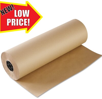 600mm x 25m STRONG BROWN KRAFT WRAPING PARCEL PAPER ROLL 88GSM | eBay UK