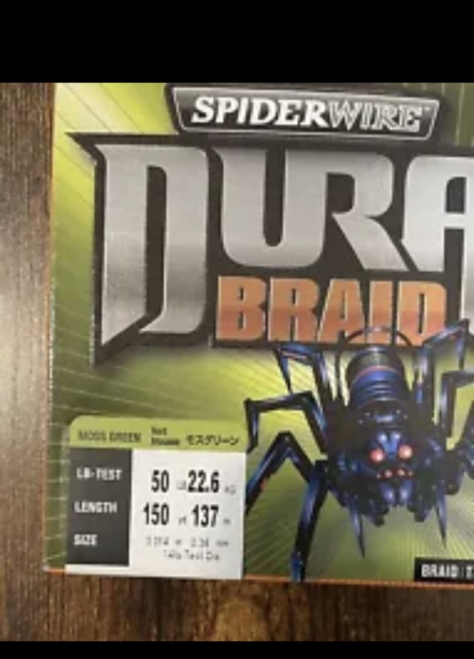 Spiderwire DuraBraid Braided Fishing Line~50 LB Test~Length 150 Yards ...