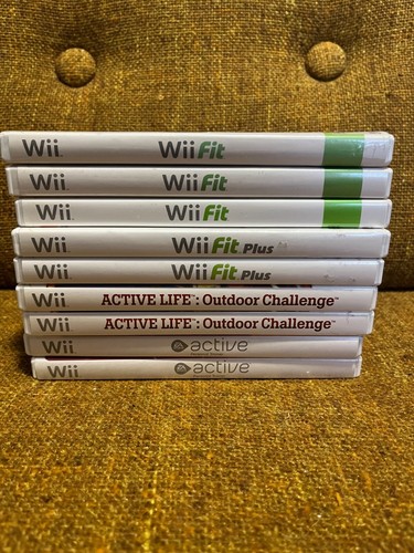 Lot of 9 Nintendo Wii exercise fitness games (Wii Fit Plus EA Active ...