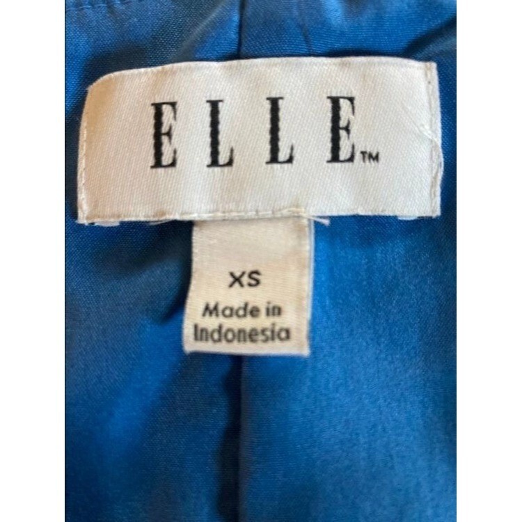 ELLE Womens XS Blue Lace Dress Lined Sleeveless Elastic Waist Summer ...