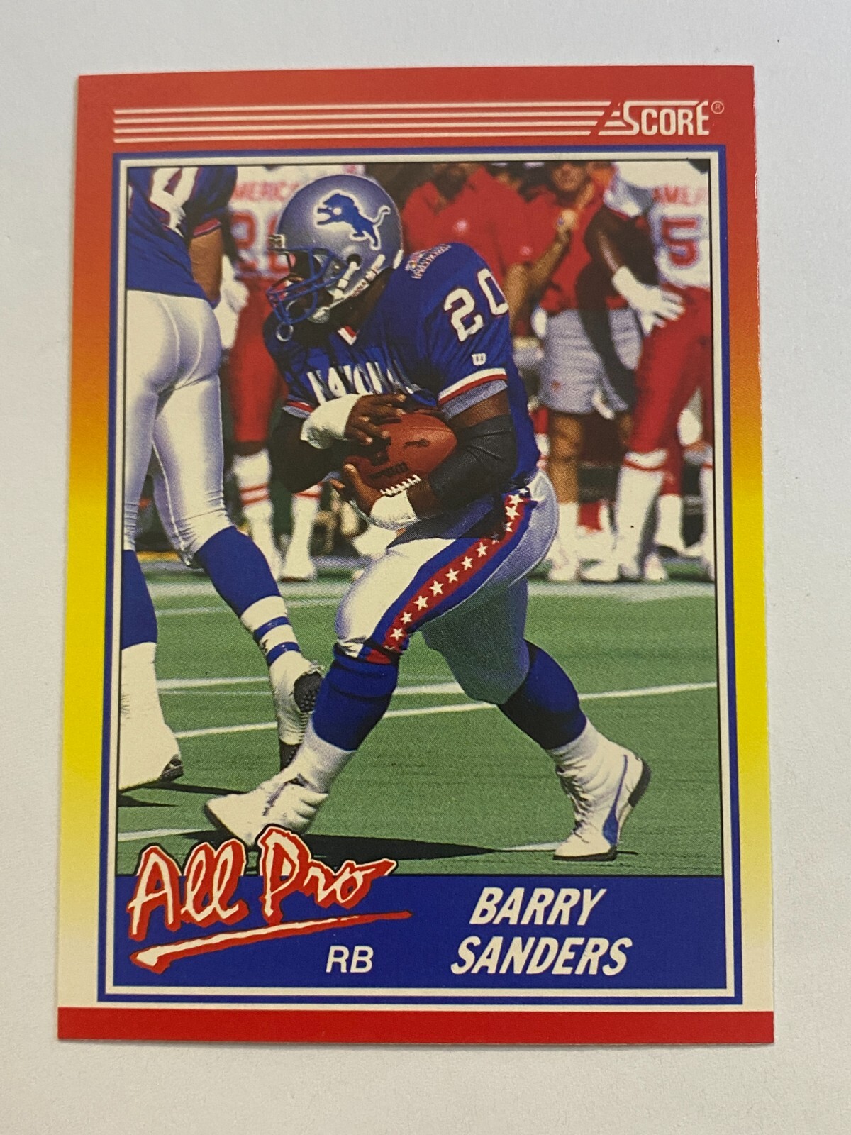 🏈 1990 Score Football Base Card #580 Barry SANDERS - All Pro 🏈 | eBay
