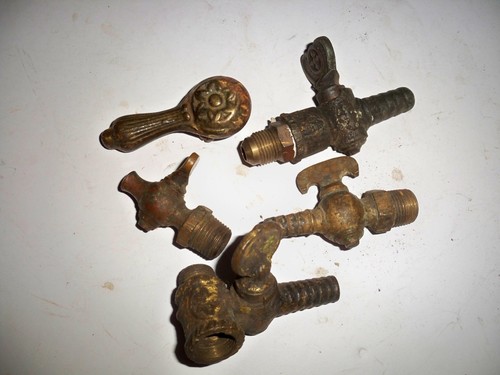 Lot of Ornate Victorian Gas Lamp Light Valve Brass Antique Lighting ...