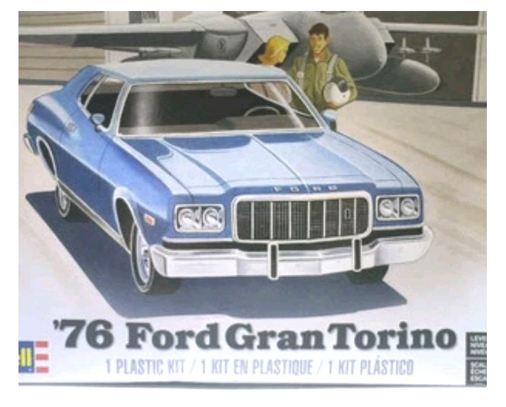 REVELL '76 FORD GRAN TORINO MODEL KIT SCALE 1:25 NEW OPENED BOX #85 ...