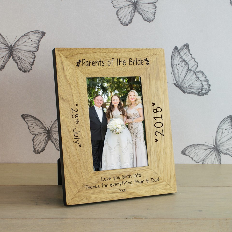 Wedding Party Role Wooden Photo Frame 6x4 - Personalised Engraved ...