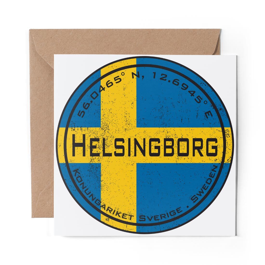 1 x Blank Greeting Card Helsingborg Sweden Flag #60930 | eBay UK