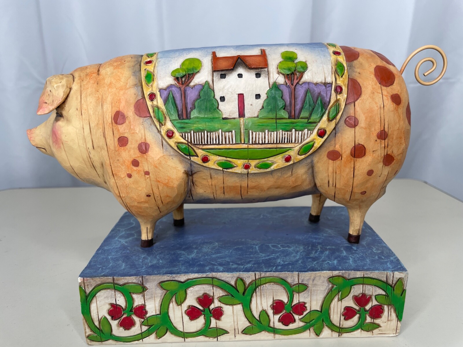 Jim Shore Country Heritage Farm Pig 2004 Heartwood Creek #118835 ...